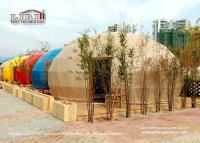 China Large Outdoor Oval Luxury Glamping Tents Custom Color CFM NFPA IFAI for sale