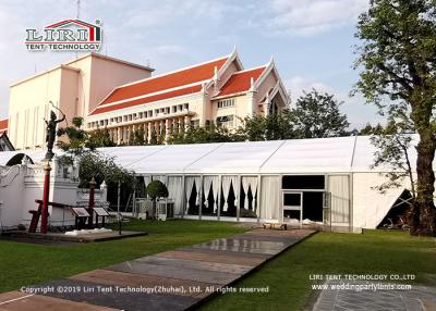 China Tear Resistant Luxury Outdoor Party Tents 20x50m With Aluminum Frame for sale
