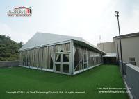 China High Safety 12m Wide Sport Event Tents Glass Hard Sidewall For Archery Range for sale