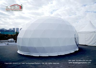 China Large Outdoor Luxury Oval Dome Glamping Tents In White Color Flame Retardant for sale