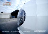 China Large Outdoor Luxury Oval Dome Glamping Tents In White Color Flame Retardant for sale