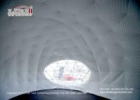 China Large Outdoor Luxury Oval Dome Glamping Tents In White Color Flame Retardant for sale
