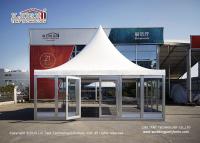 China 6X6M Gazebo Canopy Tent With Glass Wall And Flooring For VIP Room for sale