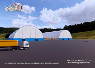 China Durable Warehouse Storage Tent With PVC Cover Wind Load 100km/H for sale