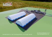 China Durable Warehouse Storage Tent With PVC Cover Wind Load 100km/H for sale