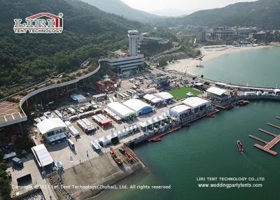 China High Security Sport Event Tents PVC Sidewall And ABS Wall For Yaching Race for sale