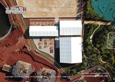 China Self - Cleaning 30m Wide Sport Event Tents Glass Hard Sidewall For Horse Arena for sale