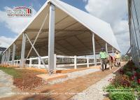 China Self - Cleaning 30m Wide Sport Event Tents Glass Hard Sidewall For Horse Arena for sale