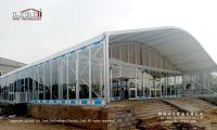 China TFS Curve Marquee Dome Shape Outdoor Exhibition Tents For Wedding / Restaurant / Church for sale