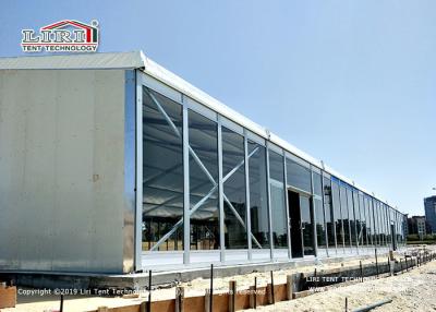 China Glass Wall 5M Semi Permanent Building Tents For Wedding Events for sale
