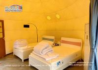 China Resort Hotel 7x4.8m Geodesic Ellipsoid Glamping Tent for sale