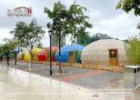 China Resort Hotel 7x4.8m Geodesic Ellipsoid Glamping Tent for sale