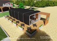 China Flame Retardant 20m²  8m Aluminum PVC Luxury Glamping Tents for sale