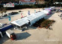 China Music Festival 21m Marquee Tent With Plain White PVC Glass Wall for sale