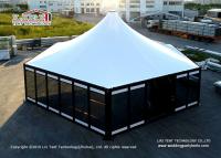 China Luxury Glamping 12M Hexagonal Modular Tent With Glass Wall for sale