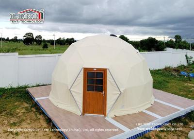 China Flame Retardant NFPA Dome 58m² Luxury Glamping Tents for sale