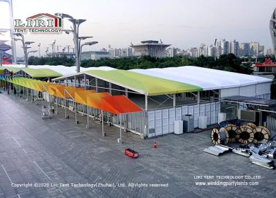 China Double PVC Coat Outdoor Trade Show Tent With Clear Windows for sale