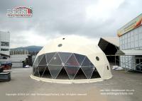 China Garden Steel 11m Geodesic Dome Tent With White PVC Loof Cover for sale