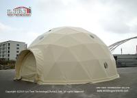 China Garden Steel 11m Geodesic Dome Tent With White PVC Loof Cover for sale