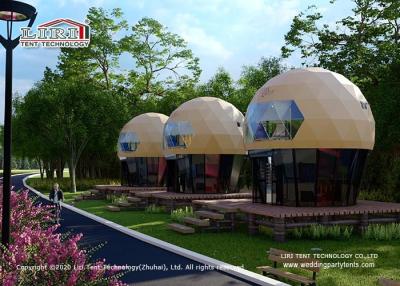 China Flame Retardant NFPA 58m2 Dome Luxury Glamping Tents for sale
