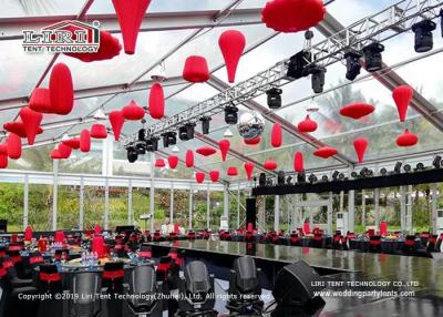 China Glass Walls Clear Aluminum Tents Marquee For 300 People for sale