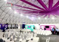 China 40m Blue Geodesic Dome Tent For Outdoor Conference for sale