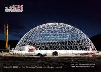 China 40m Blue Geodesic Dome Tent For Outdoor Conference for sale