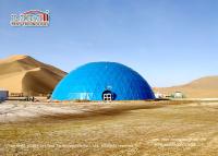 China 40m Blue Geodesic Dome Tent For Outdoor Conference for sale