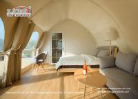China Full Equiped Luxury Large Steel Frame Hot Sale Shell Shape Glamping Glamping Tent for sale