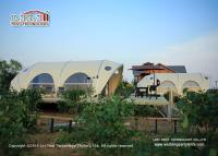 China Full Equiped Luxury Large Steel Frame Hot Sale Shell Shape Glamping Glamping Tent for sale