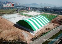 China Polygon Roof Top Sport Event Tents Green White Cover For Football Games for sale