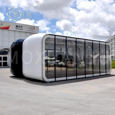 China 8M Box Hotel Luxury Glamping Tent Glass House Resort For Outdoor Shop for sale