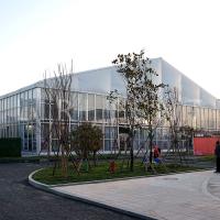 China 8m Glass Sidewalls Large Permanent Tent For Sports Venue for sale