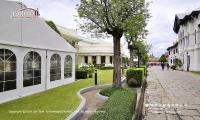China Aluminum PVC Mini Outdoor Party Tents With White Closed Curtain for sale