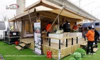 China Customized 6m Span Glamping Tent hotel With Bathroom for sale