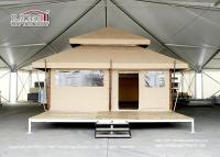 China Customized 6m Span Glamping Tent hotel With Bathroom for sale