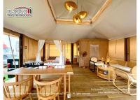 China Customized 6m Span Glamping Tent hotel With Bathroom for sale