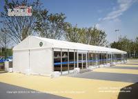 China 6m X 30m Glass Wall International Sport Event Tents White Roof for sale
