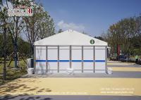 China 6m X 30m Glass Wall International Sport Event Tents White Roof for sale