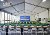 China 6m X 30m Glass Wall International Sport Event Tents White Roof for sale