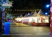 China High Peak Roof Line White 5x5m Pagoda Tent For Temporary Exhibition for sale