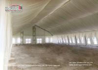China Event Center 25m Wide Curve Tent With PVC Clear Window Glass Door for sale