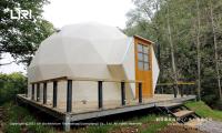 China Steel Q235 Half Dome Glamping Tent For Five Star Hotel Resort for sale
