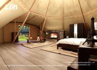 China Polyester Taffeta Outdoor Glamping Tent Log Wall And Wooden Structure for sale