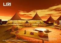 China Polyester Taffeta Outdoor Glamping Tent Log Wall And Wooden Structure for sale