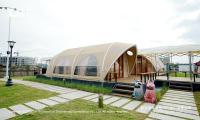 China Waterproof Shell Shape Luxury Glamping Tents Heavy Duty for sale