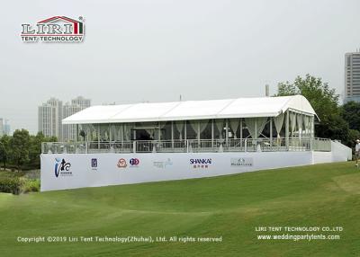 China 10m X 20m Glass Golf Sport Event Tents With Roof Lining Curtain for sale