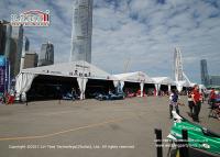 China 8m 10m White PVC Membrane Aluminum Sports Tents For Formula E Events for sale