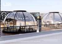 China Outdoor Luxury Glamping Tents Clear Polycarbonate Crystal Dome House Hot Tub Enclosure for sale
