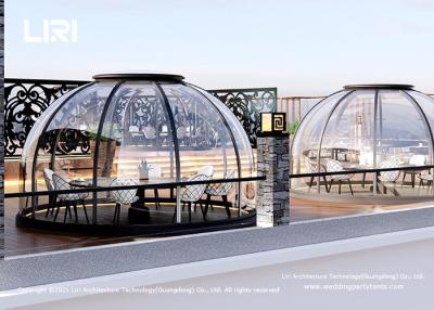 China Outdoor Luxury Glamping Tents Clear Polycarbonate Crystal Dome House Hot Tub Enclosure for sale